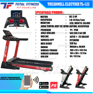 Treadmill Elektrik TL-122 — Total Fitnes